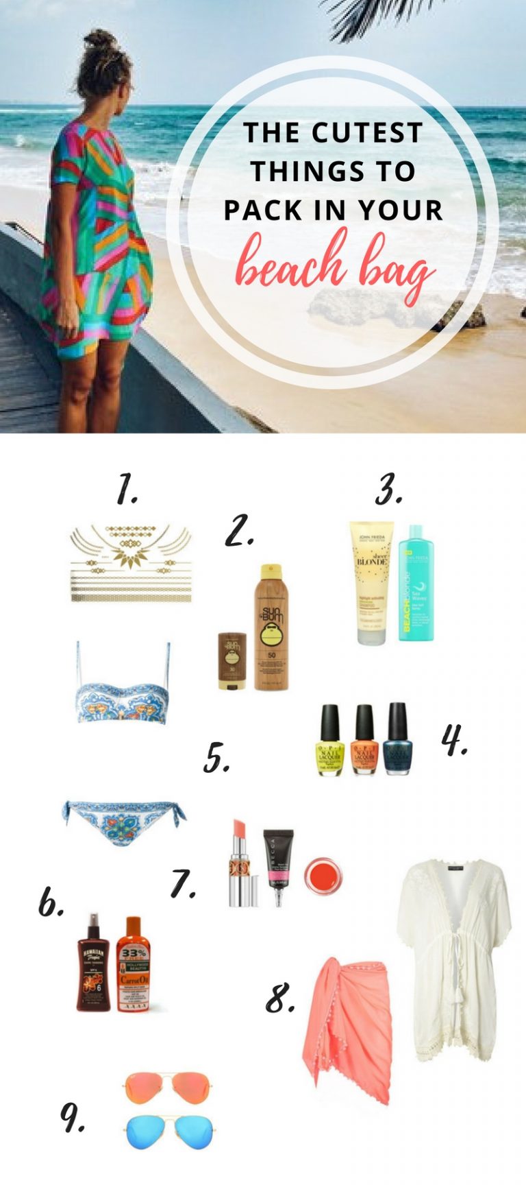 9 Items to Pack in a Beach Bag - Hippie in Heels